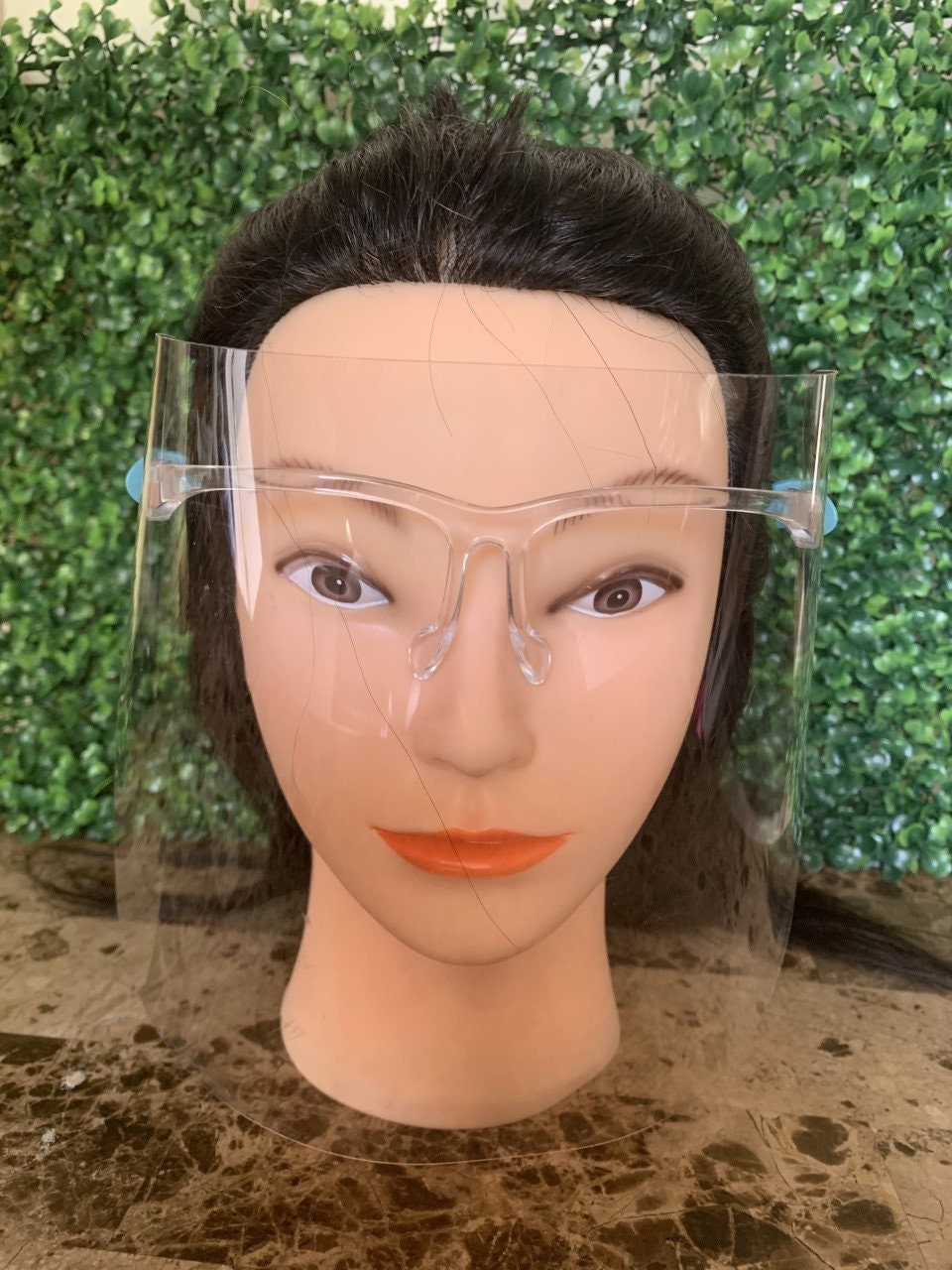 Clear Face Shield With Glasses Frame, Reusable, Comfortable, Looks ...
