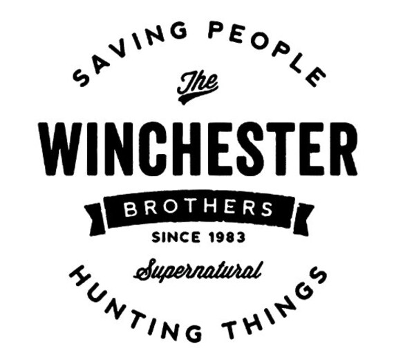 SPN SW DW sticker Vinyl Decal Supernatural Sam and Dean Winchester ...