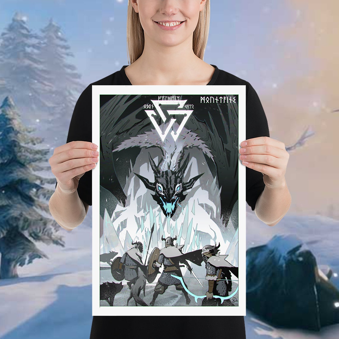 Valheim Fan Art Poster Mountain Biome | Etsy
