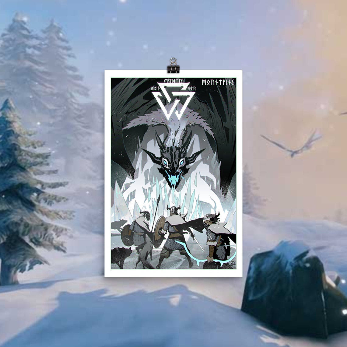 Valheim Fan Art Poster Mountain Biome - Etsy