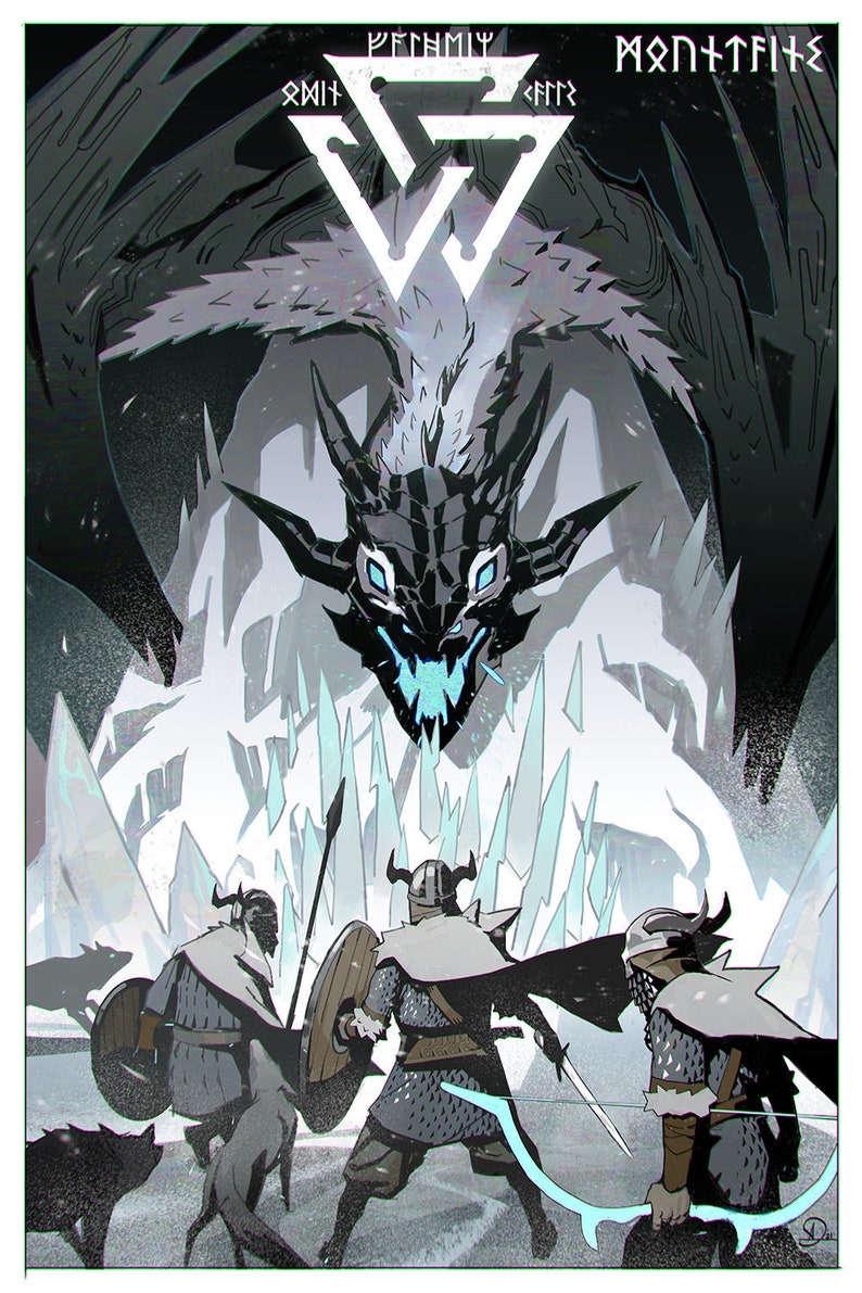 Valheim Fan Art Poster Mountain Biome | Etsy