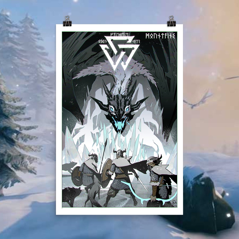 Valheim Fan Art Poster Mountain Biome | Etsy