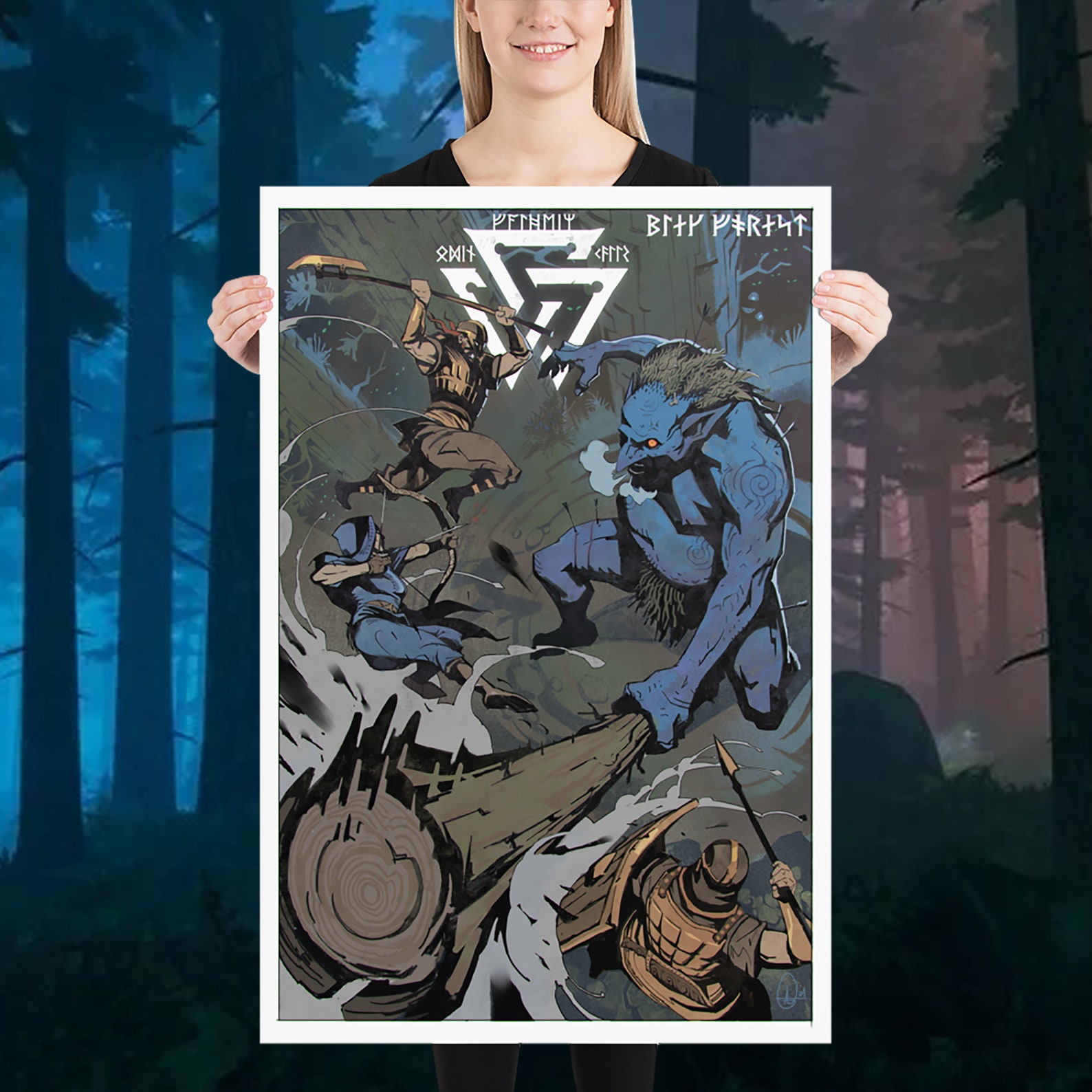 Valheim Fan Art Poster Black Forest Biome - Etsy