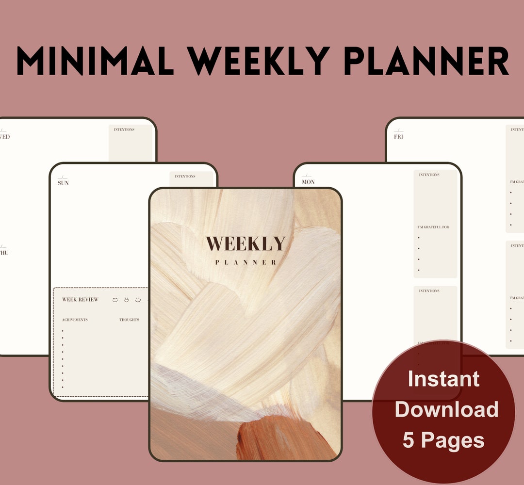 Weekly Planner Printables | Weekly Organizers | Digital Planner ...