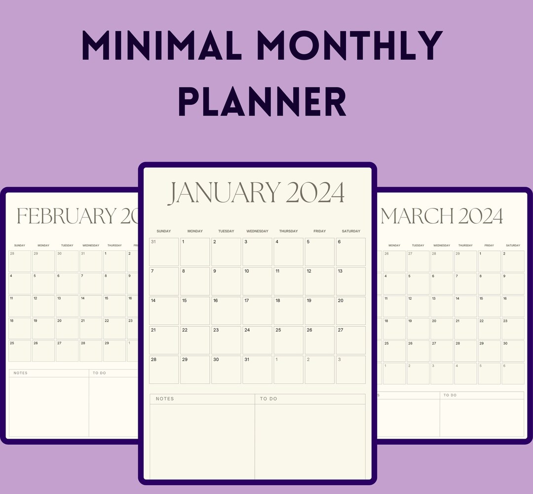 Monthly Planner Digital Printables | Monthly Organizers | Digital ...
