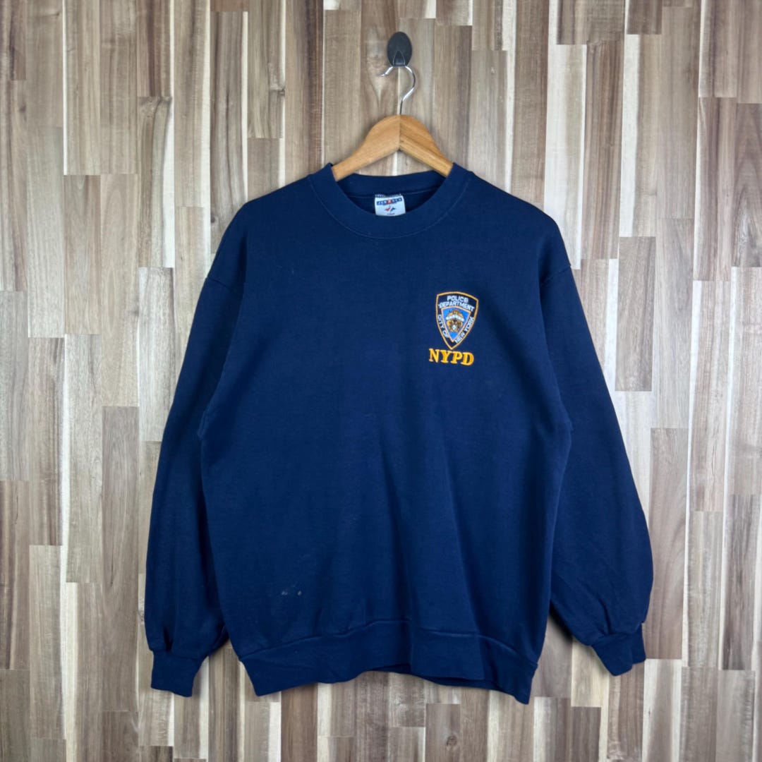 Vintage 90 NYPD New York Police Department Sweatshirt / Crewneck ...