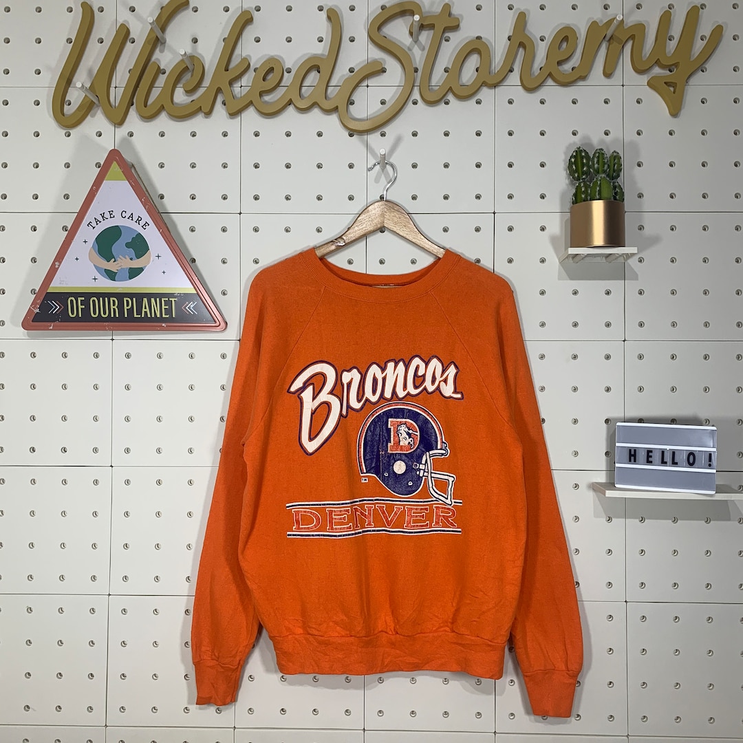Vintage 80s Champion NFL Denver Broncos Sweatshirt Broncos Crewneck ...