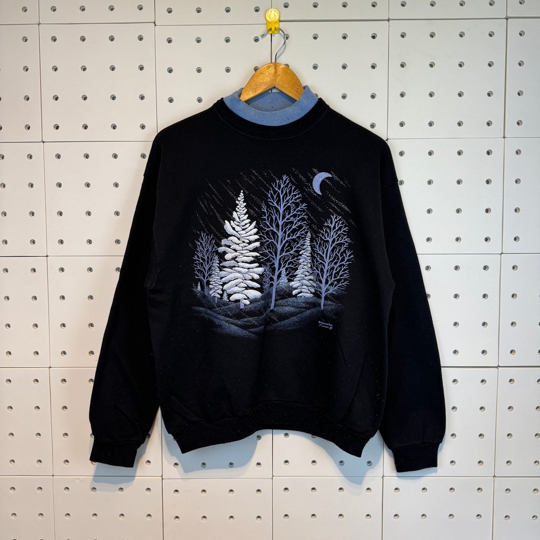 Vintage 90s Winter Crewneck Autumn Sweatshirt Cracker Barrel Vintage ...