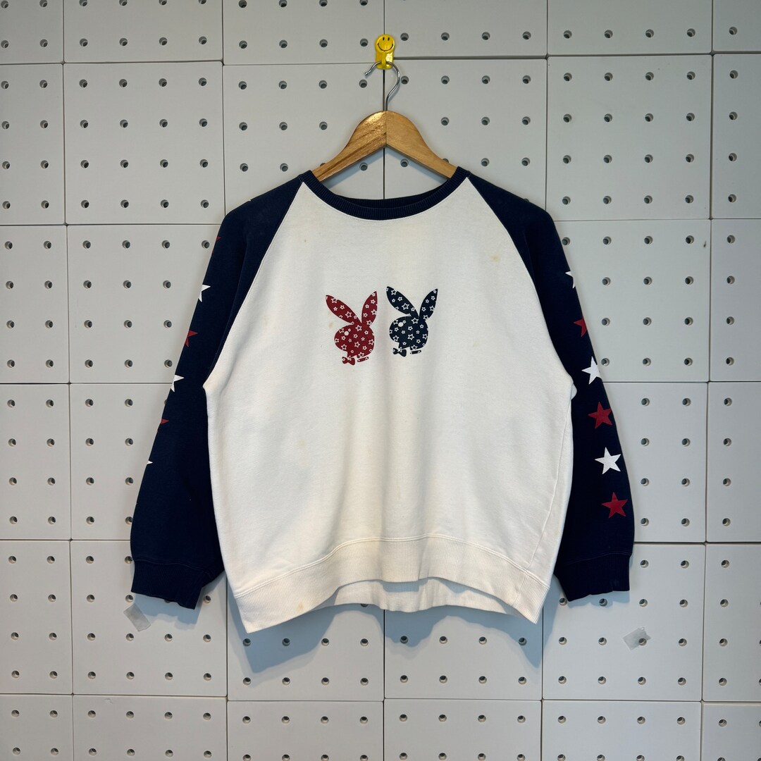 Vintage 90s Playboy Bunny Sweatshirt Jumper Playboy Crewneck Big Logo Playboy Pullover Sweater ...