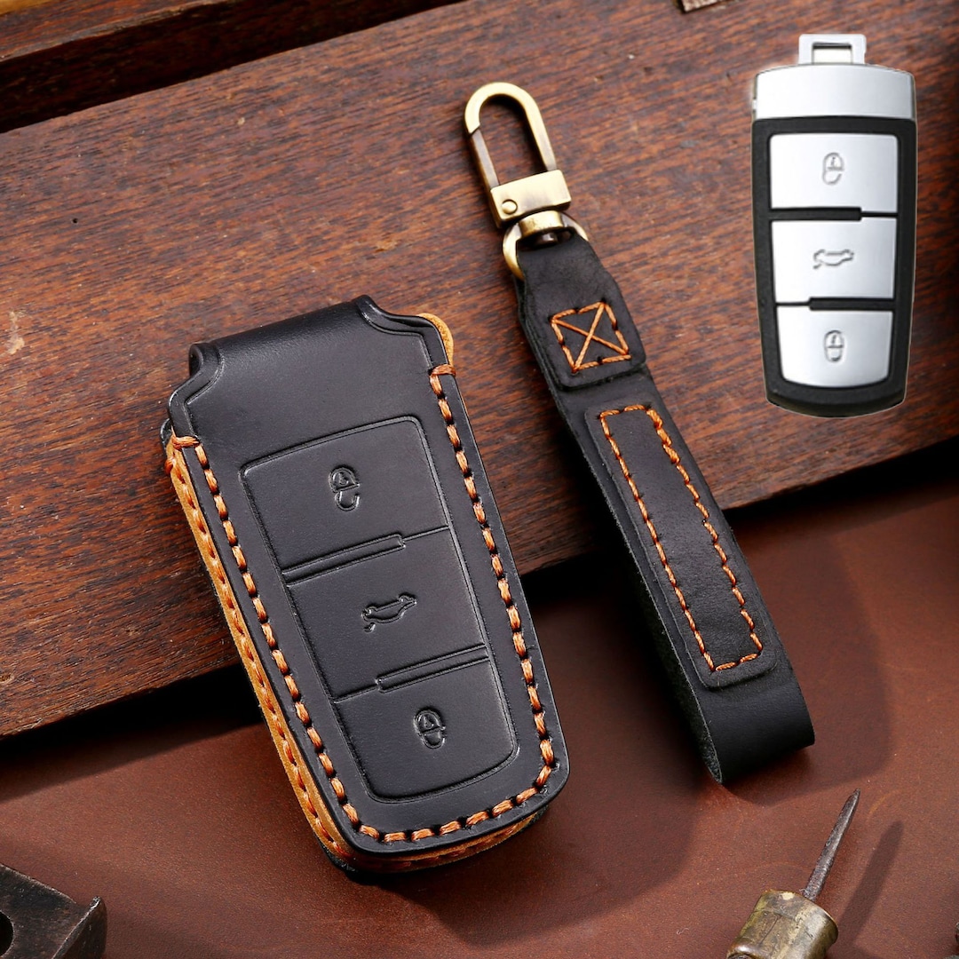 Pure Handmade Leather VW Car Key Cover, Suitable for Old Magotan Key ...