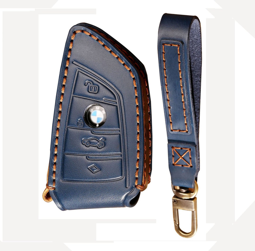 Handmade Leather BMW Car Key Case, Car Leather Accessories, Leather Key ...