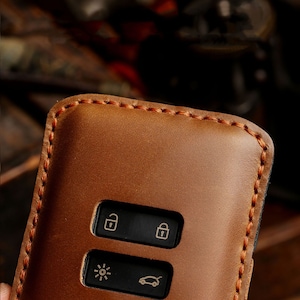 Leather Pure Handmade Renault Car Key Case, Car Leather Accessories,car ...