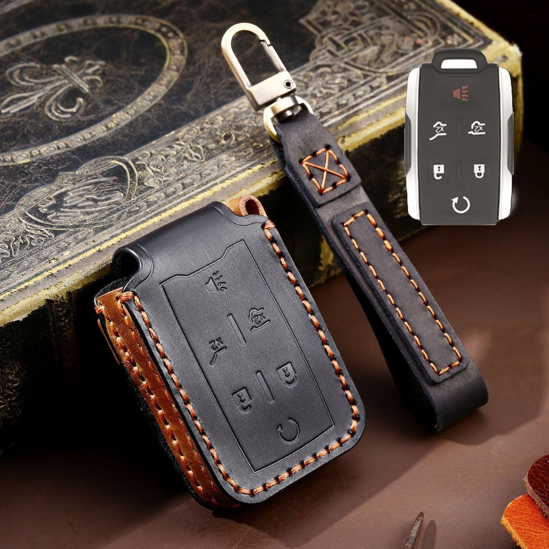 Leather Pure Handcrafted Chevrolet, GMC GM Key Case, Compatible Colorad ...