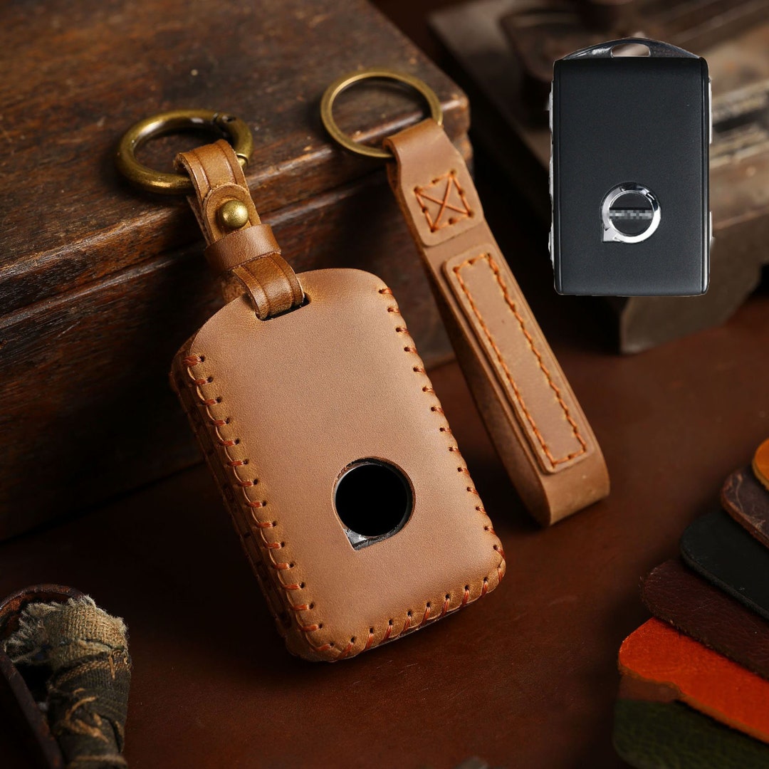Handmade Genuine Leather Volvo Key Case for Volvo S9, XC90, XC60, S60 ...