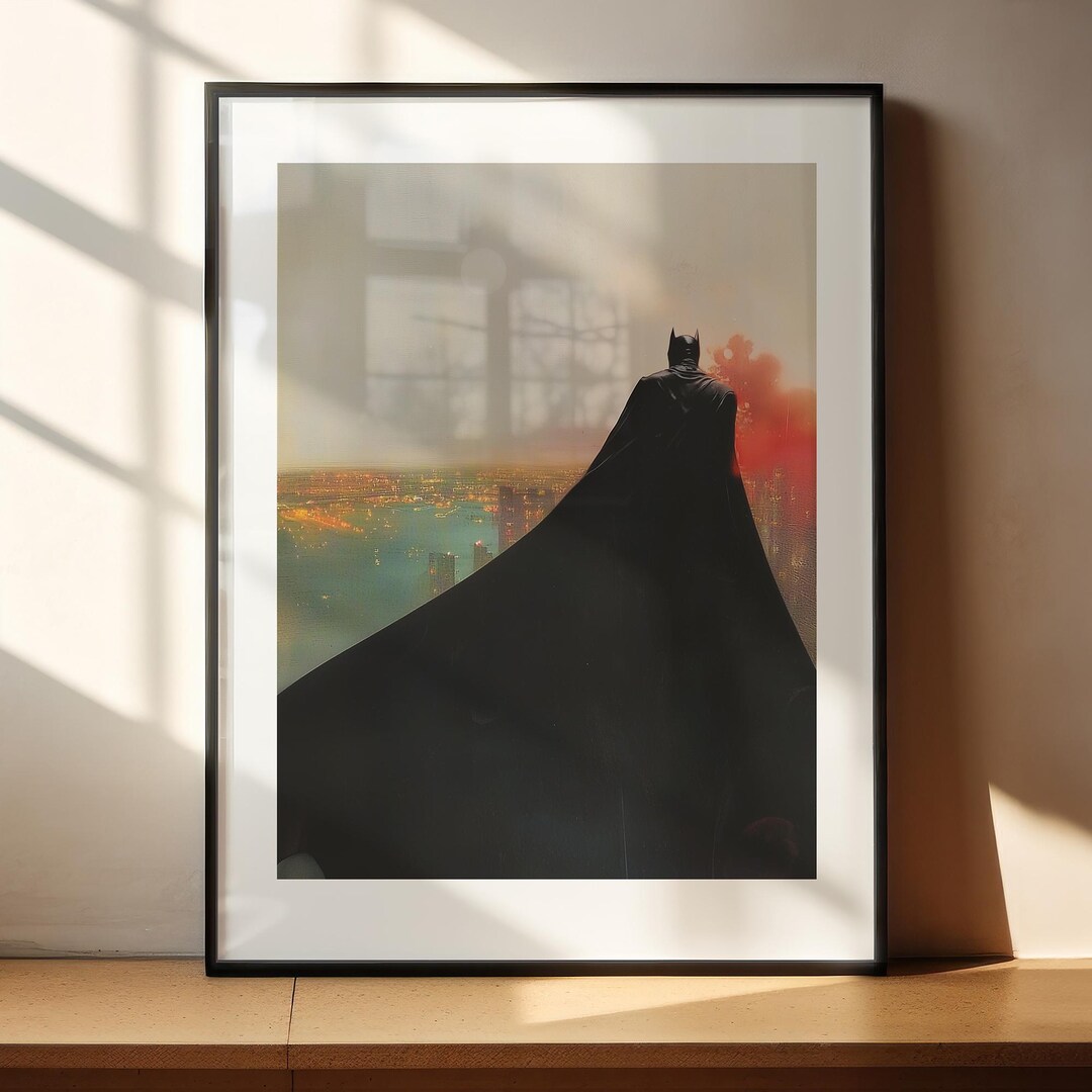 BATMAN Art Print, Superhero Poster Portrait - Etsy