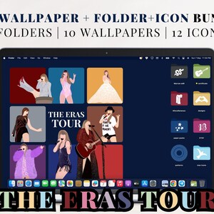 Buy Taylor Swift the Eras Tour Mac Folder Icons and Desktop Wallpapers ...