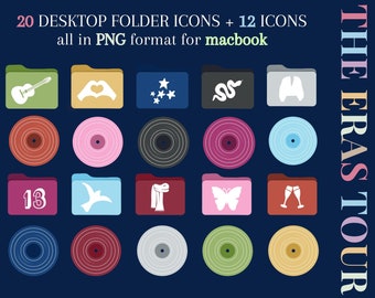 Taylor Swift the Eras Tour Mac Folder Icons and Desktop - Etsy