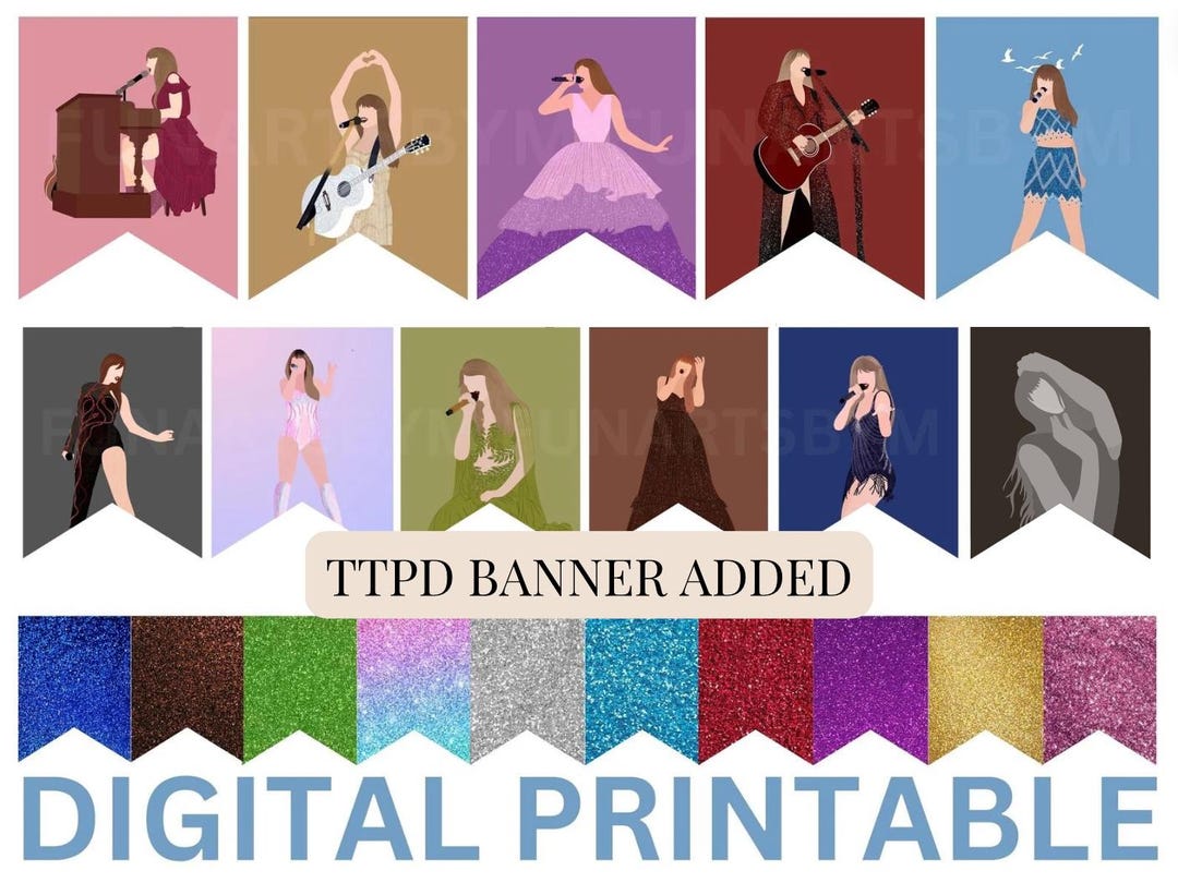 Printable Taylor Swift Eras Banner Digital Download Eras Party Decor TS ...