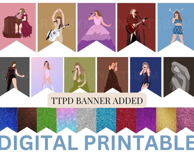 Printable Taylor Swift Eras Banner Digital Download Eras Party Decor TS ...