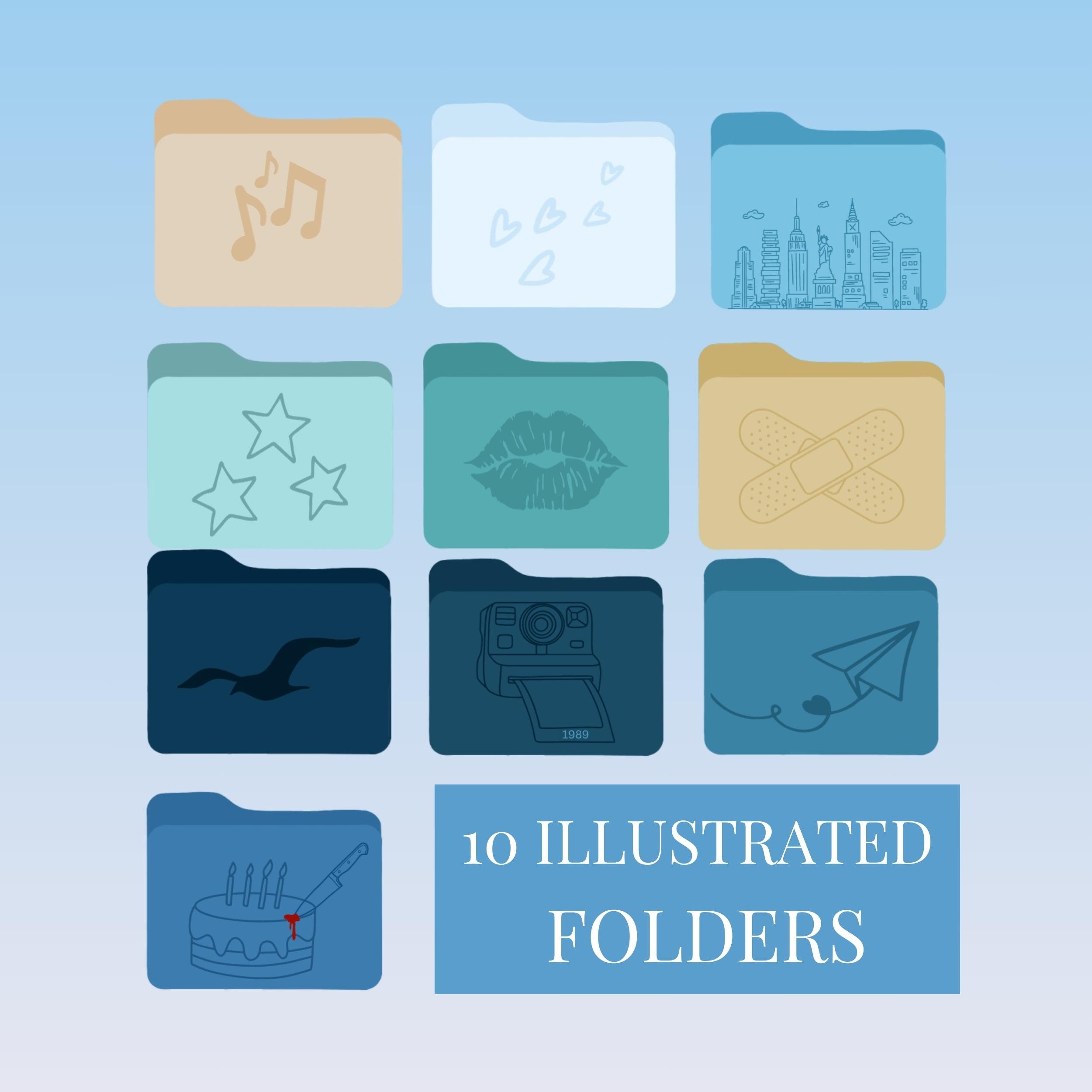 1989 TV Mac Folder Icons and Desktop Wallpapers Bundle - Etsy