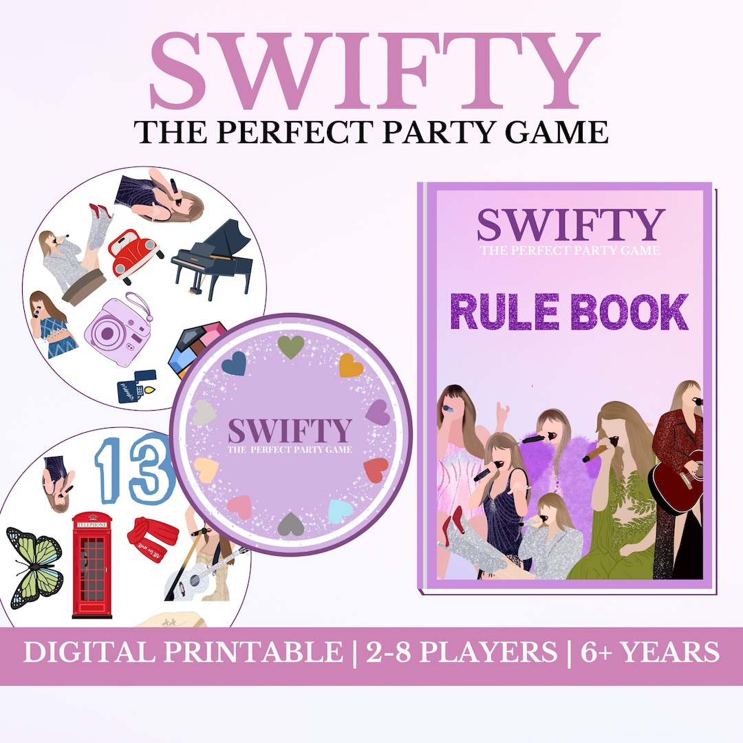SWIFTY, the Perfect Party Game Digital Printable for Taylor Themed ...
