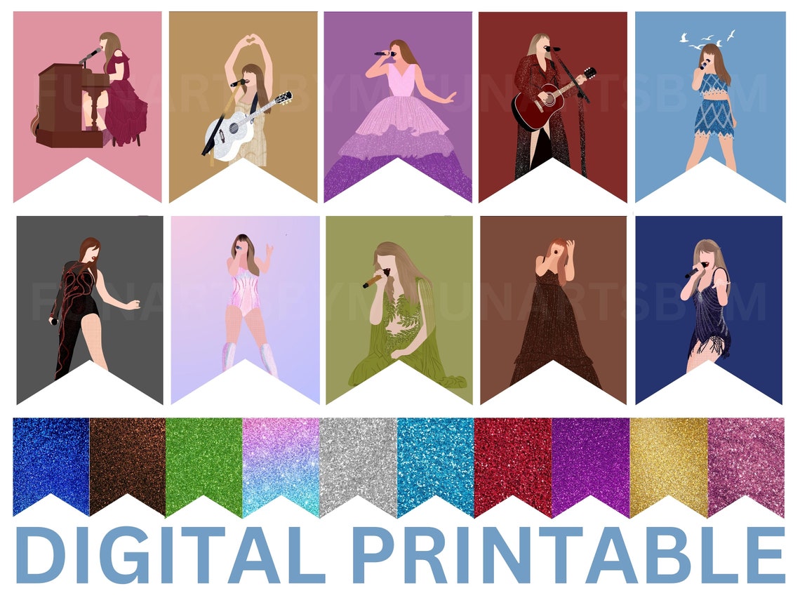 Printable Taylor Swift Eras Banner Digital Download Eras Party Decor TS ...