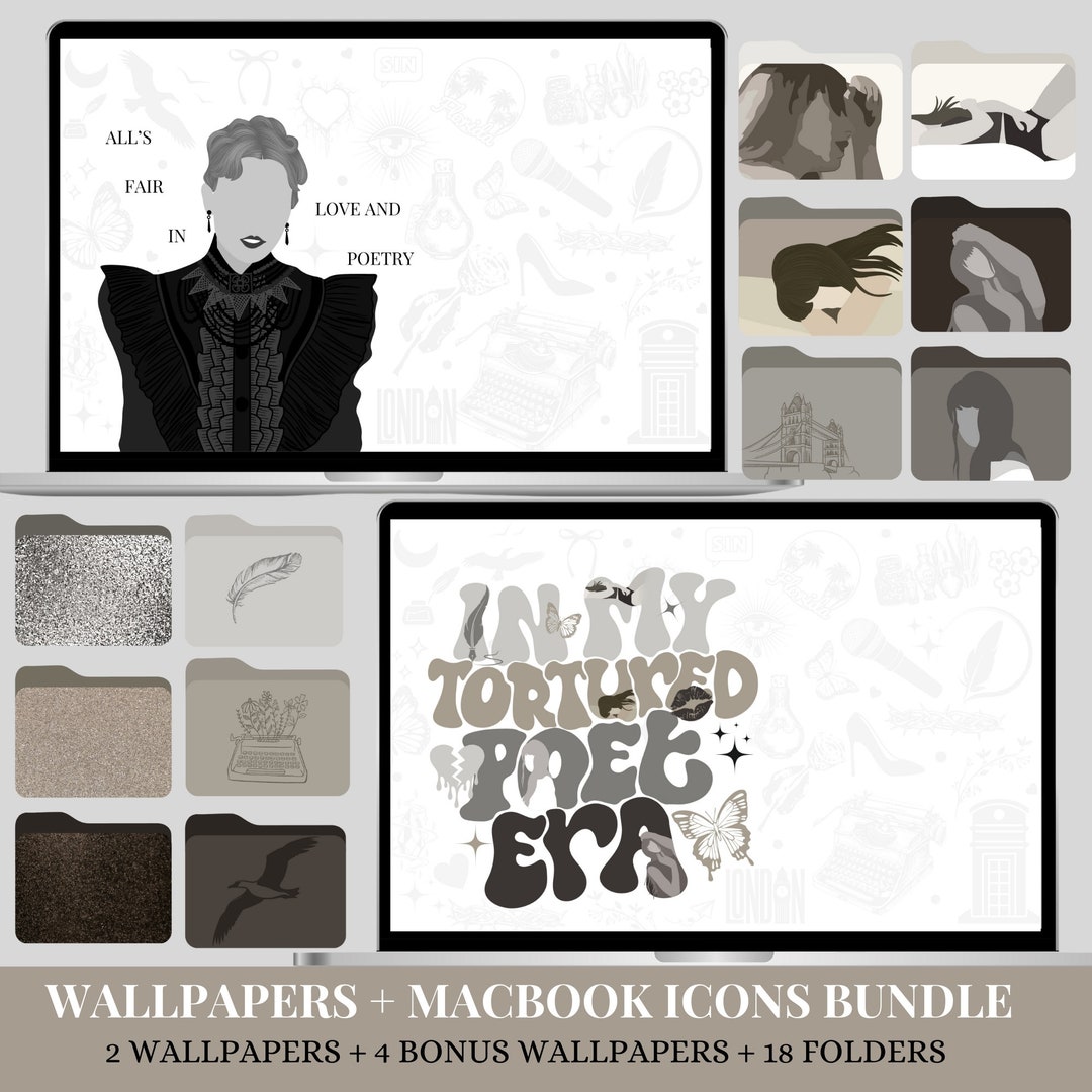 Tortured Poets Department Mac Folder Icons and Desktop Wallpapers ...