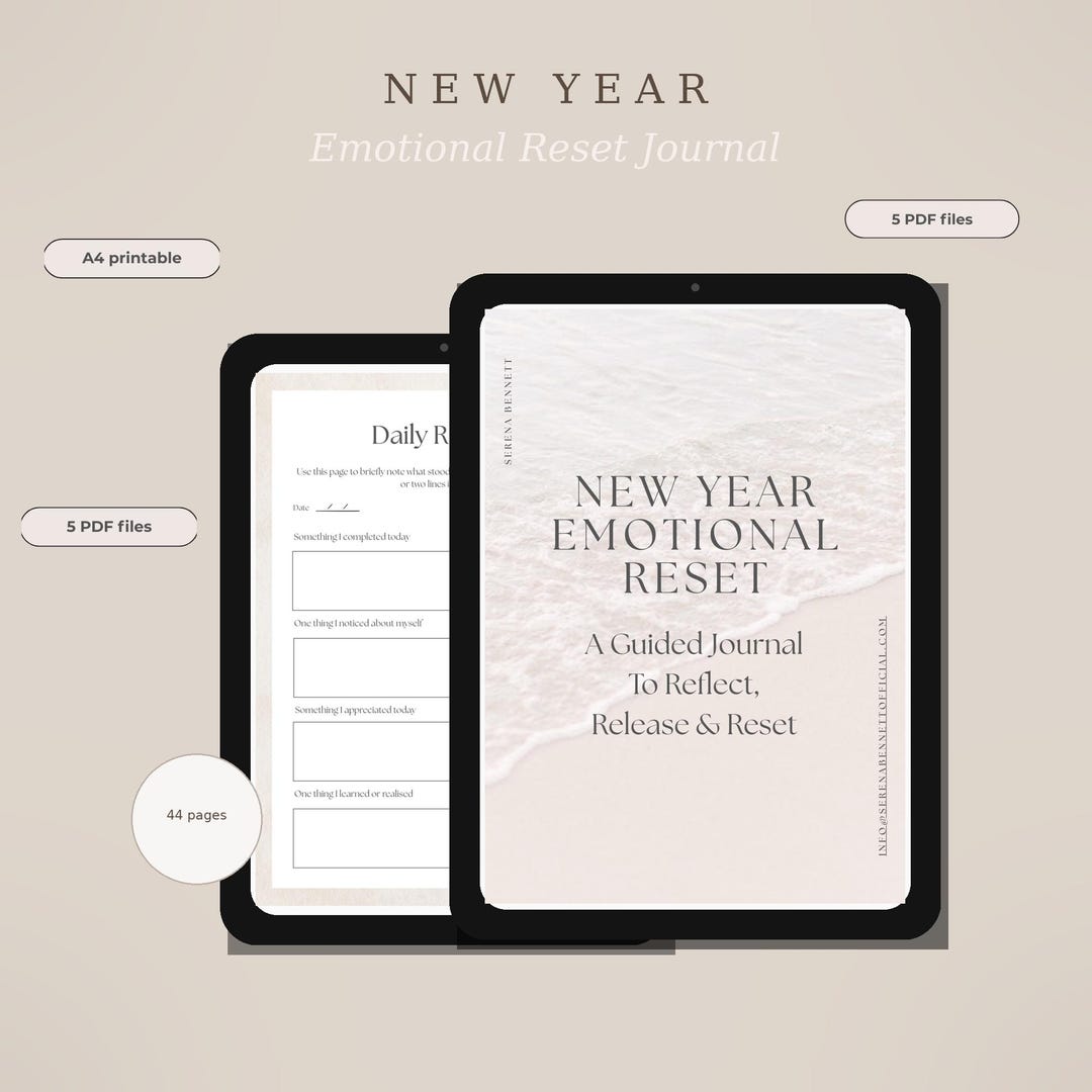 Emotional Reset Guided Journal Printable PDF, New Year Prompts, Emotion ...