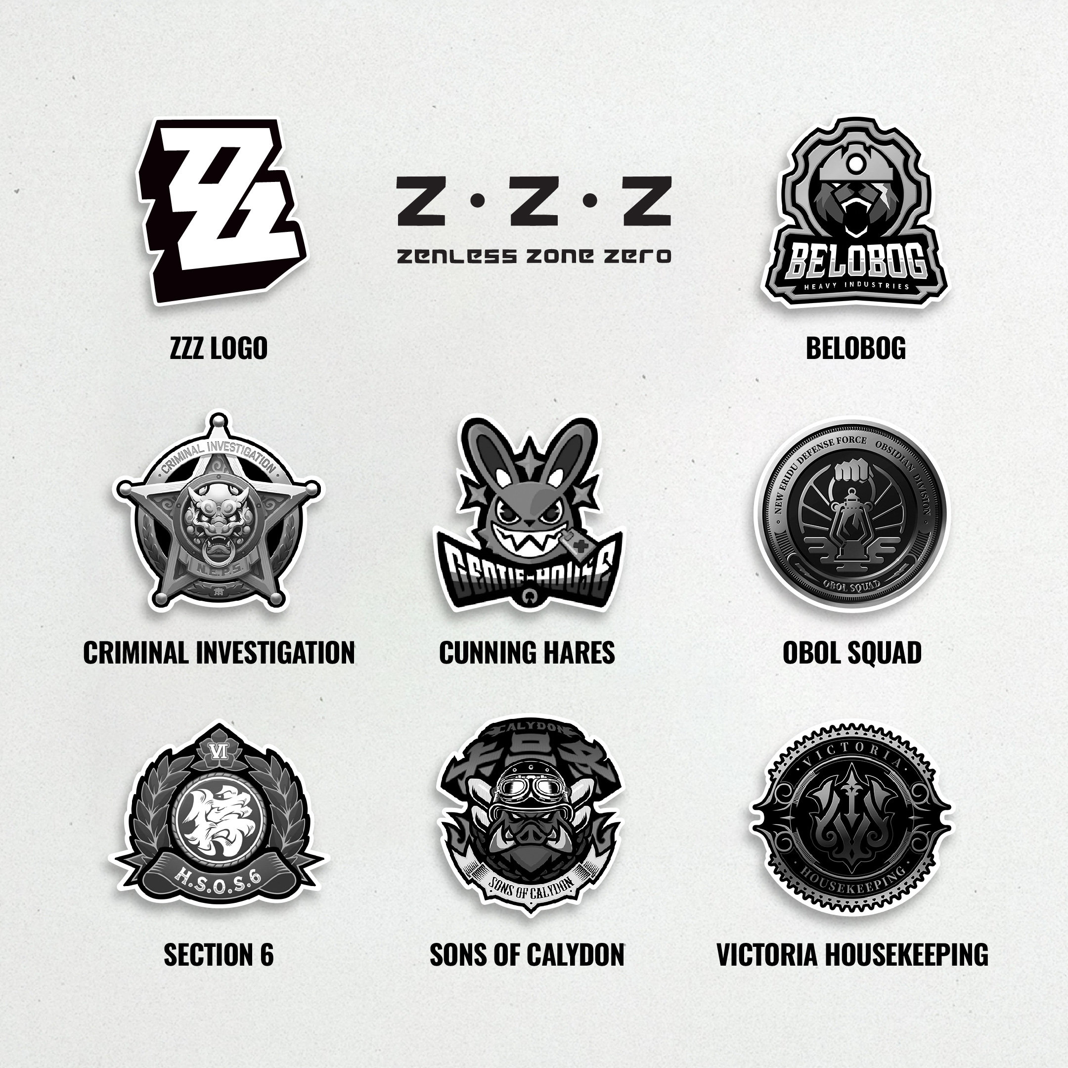 Zenless Zone Zero Faction Stickers - Etsy