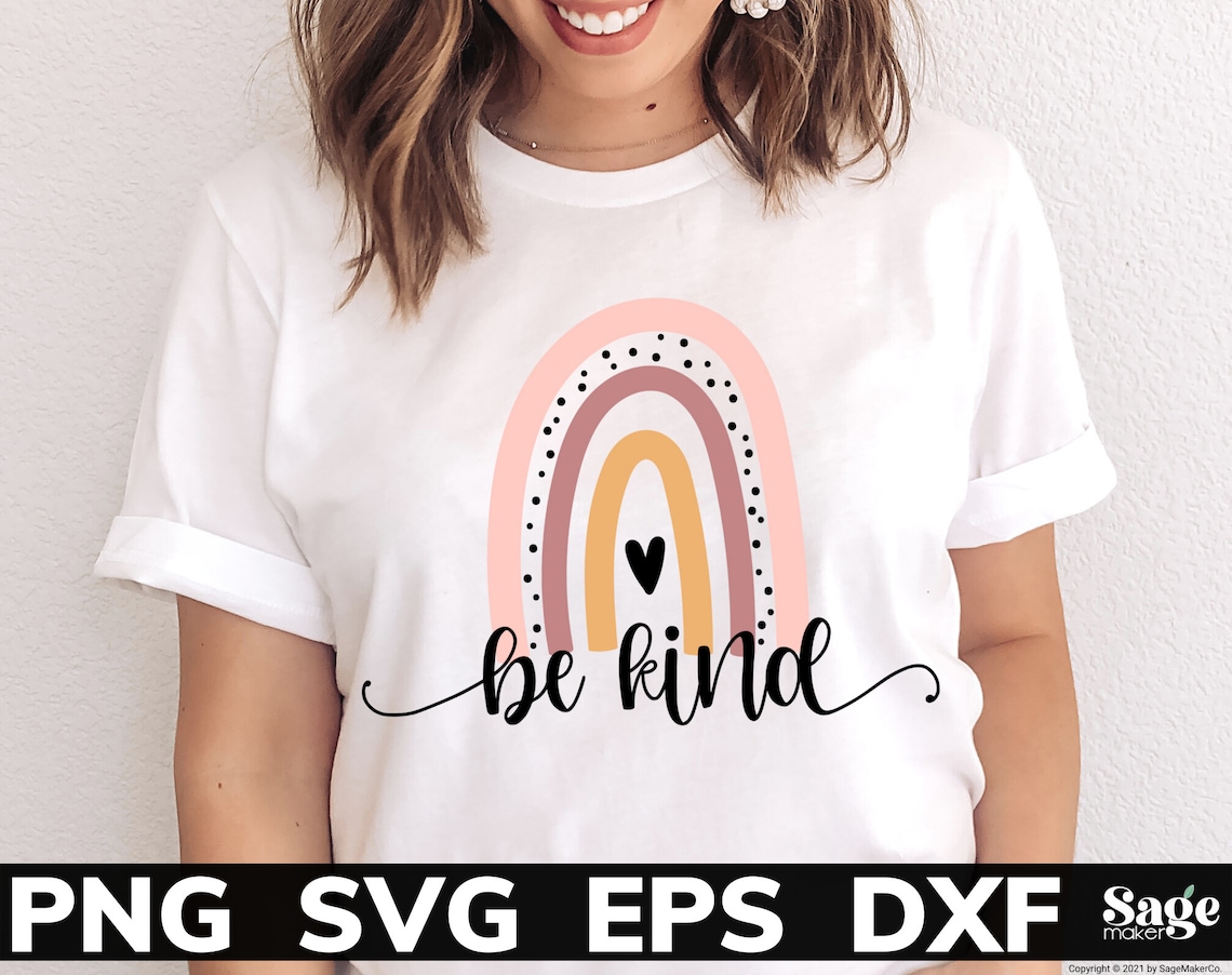 Be Kind Rainbow SVG Rainbow SVG File for Cricut Be Kind SVG | Etsy