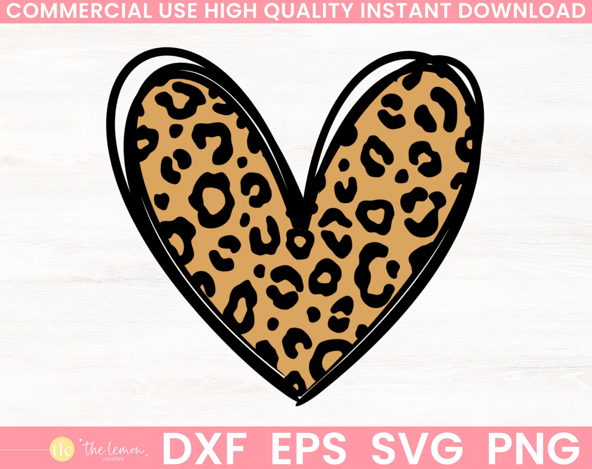 Leopard Heart SVG Heart SVG Files for Cricut Digital - Etsy
