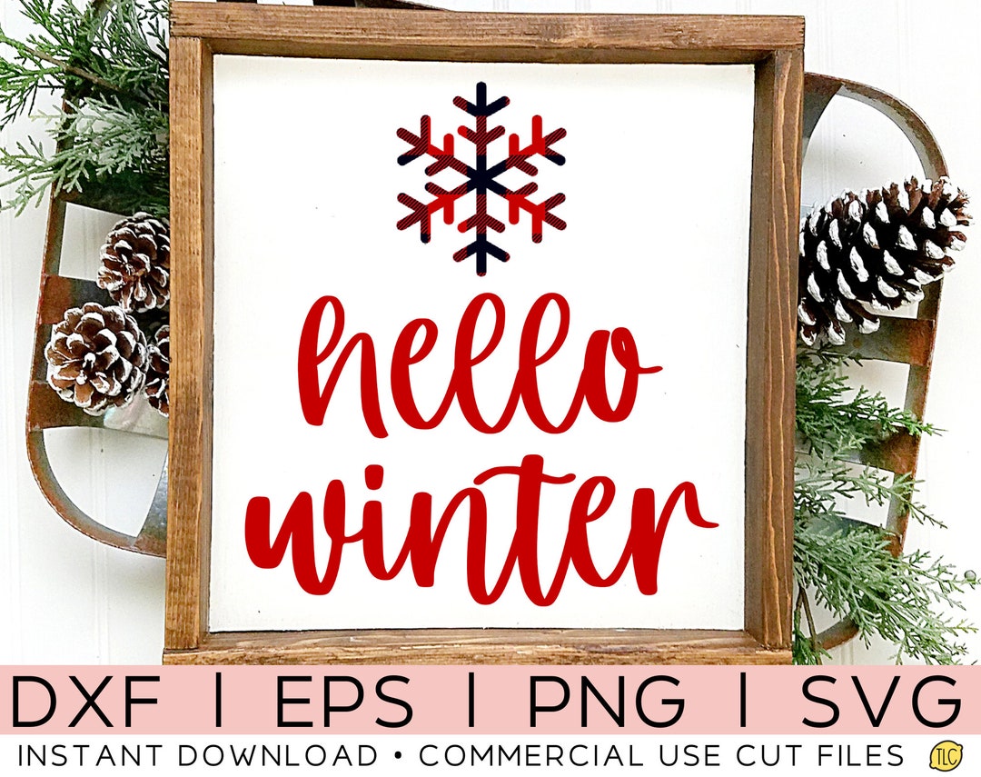 Christmas SVG, Hello Winter SVG Files for Cricut, Merry Chirstmas SVG ...