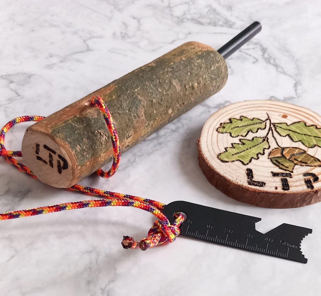 Forest School Bushcraft Fire Lighter Handmade Flint & Steel Using ...