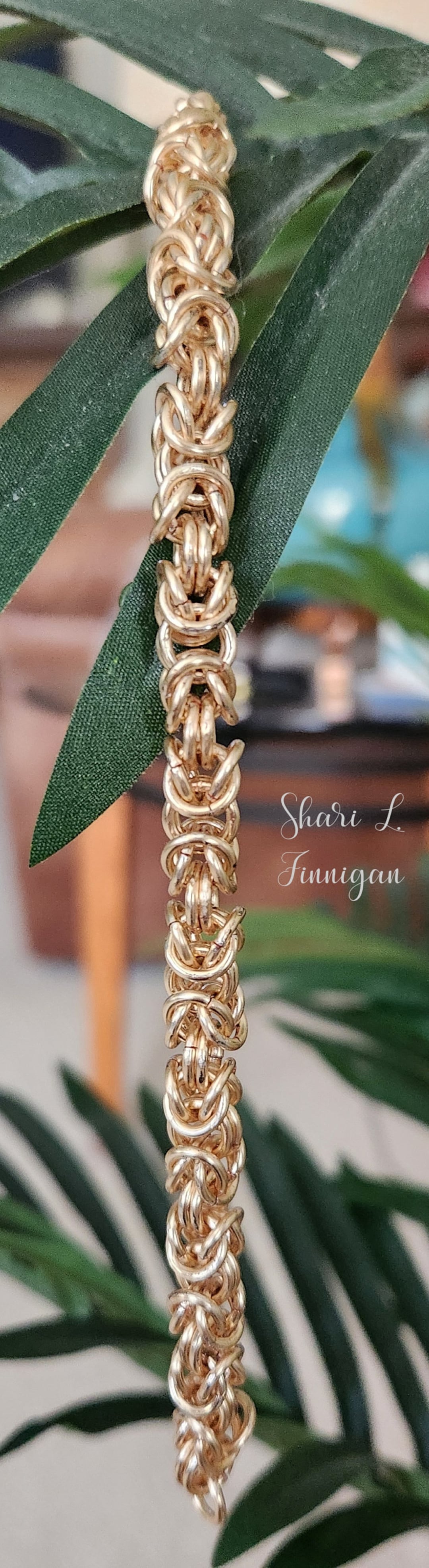Handwoven Chainmail Bracelet Light Gold Tone - Etsy