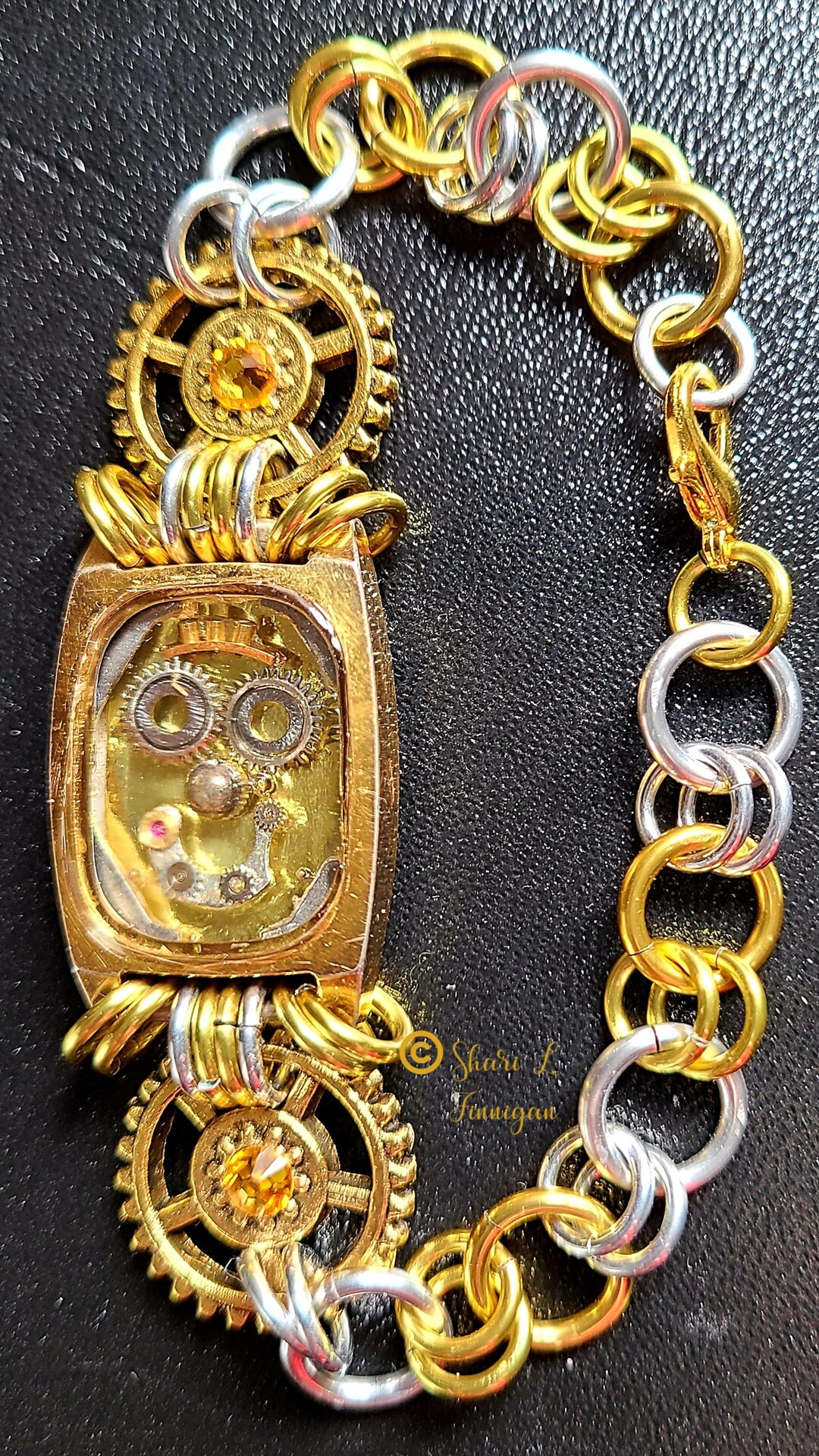 Goldie Clocks! Chainmail, Vintage Watch, Face, Upcycled - Etsy