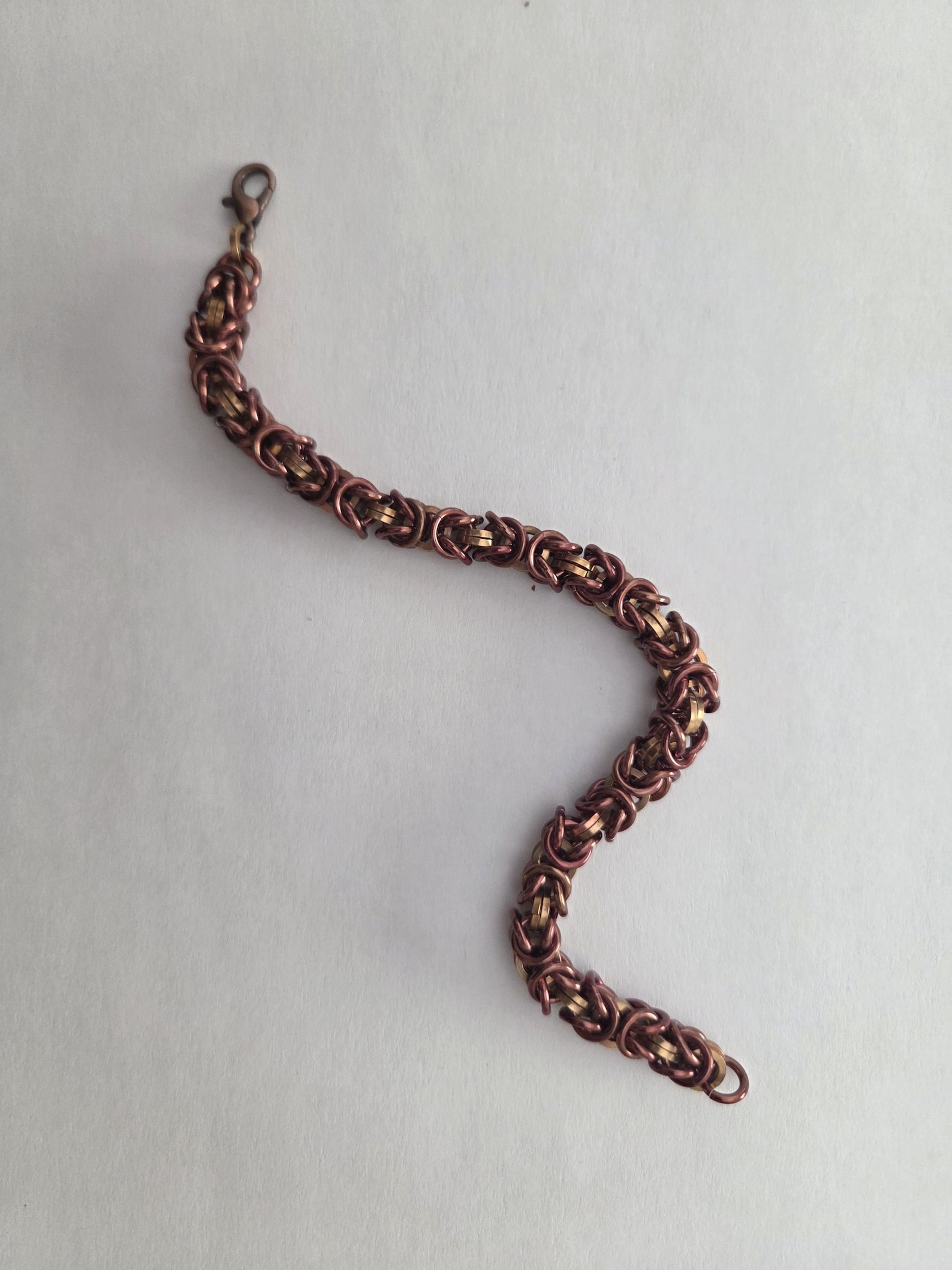 Antique Copper Chainmail Bracelet, Handwoven - Etsy