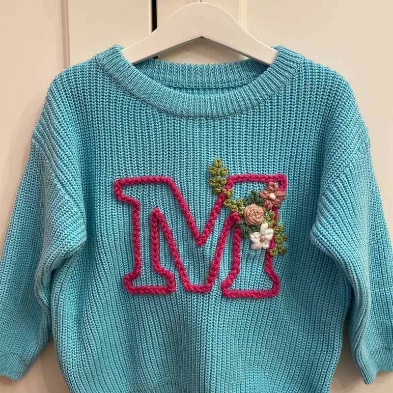 Embroidered Jumper - Etsy UK