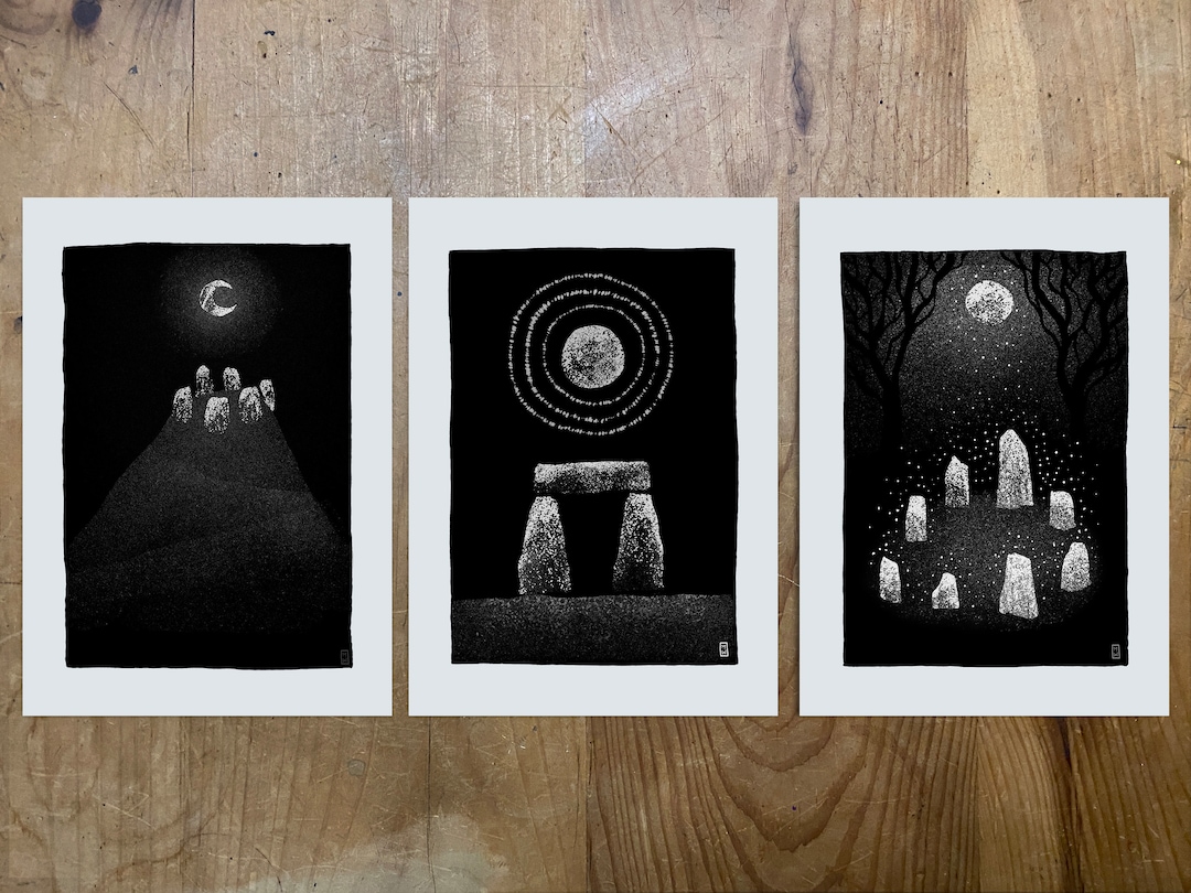 Henge Standing Stones A4 Print Set by Matt Willis ~ Digital Prints ...