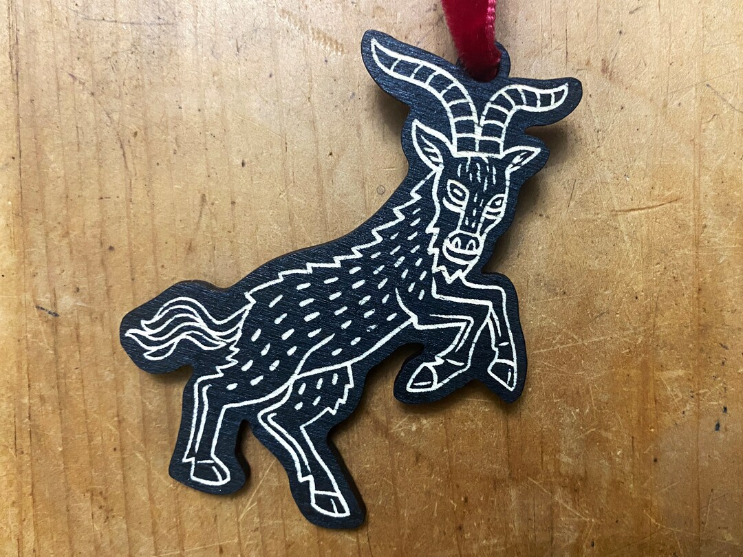 Black Phillip Hanging Christmas Decoration by Matt Willis - Goat ...