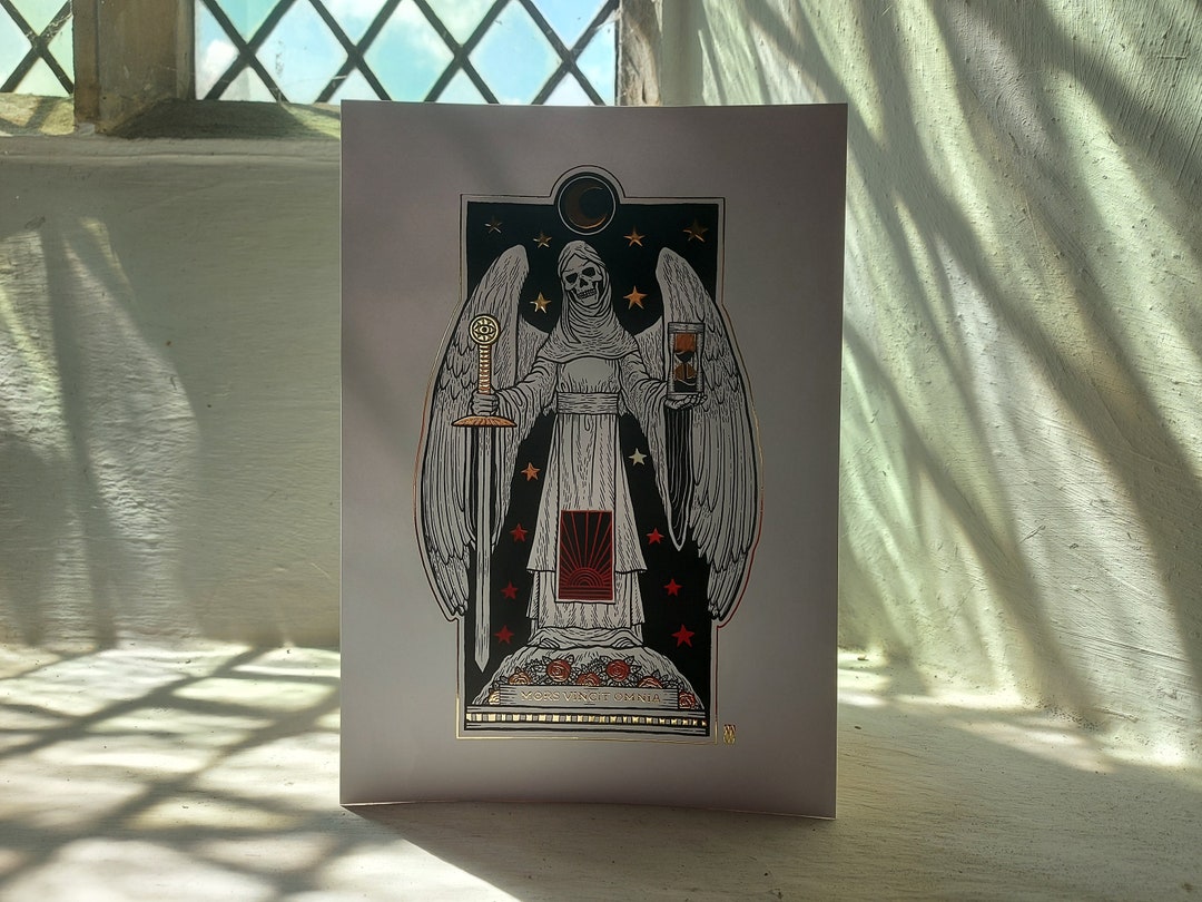 Memento Mori Angel of Death A4 Print by Matt Willis the Folklore Box ...