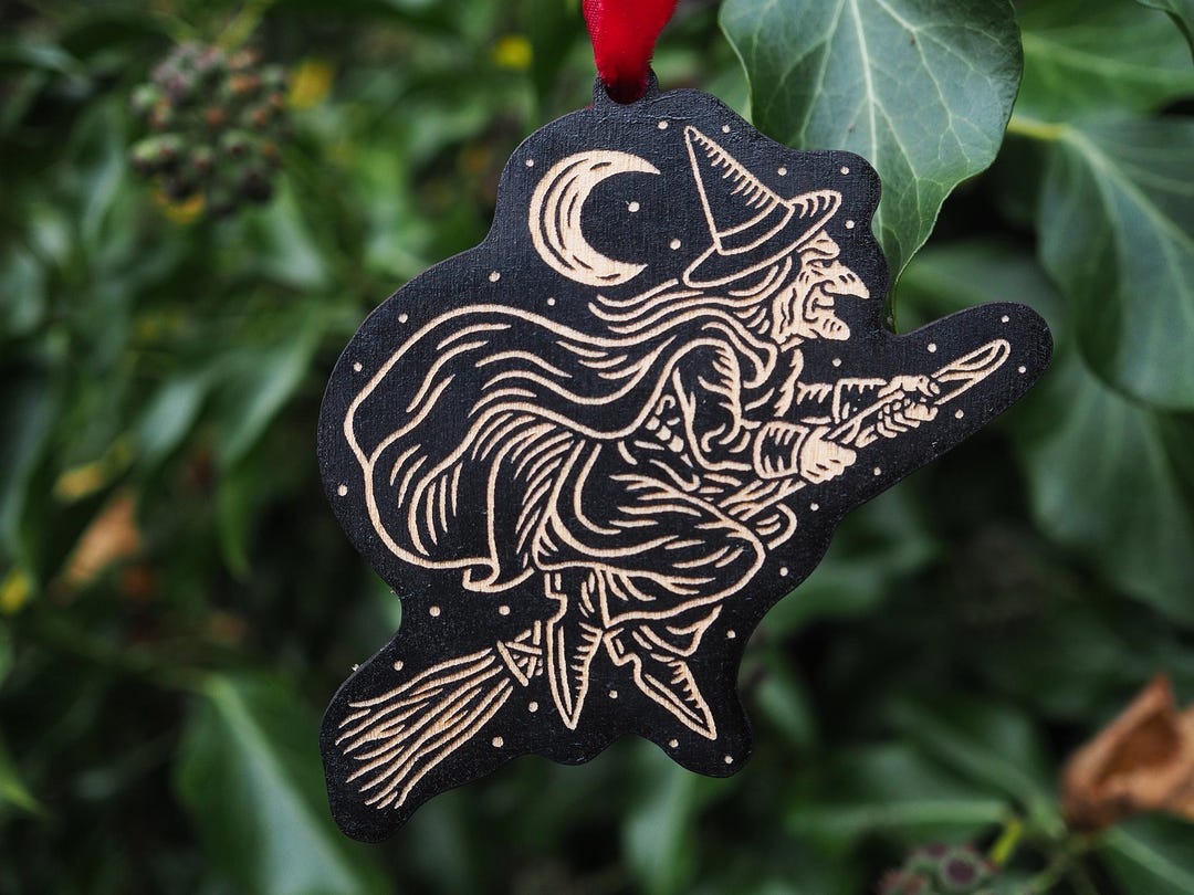 Broomstick Witch Hanging Christmas Decoration by Matt Willis ...