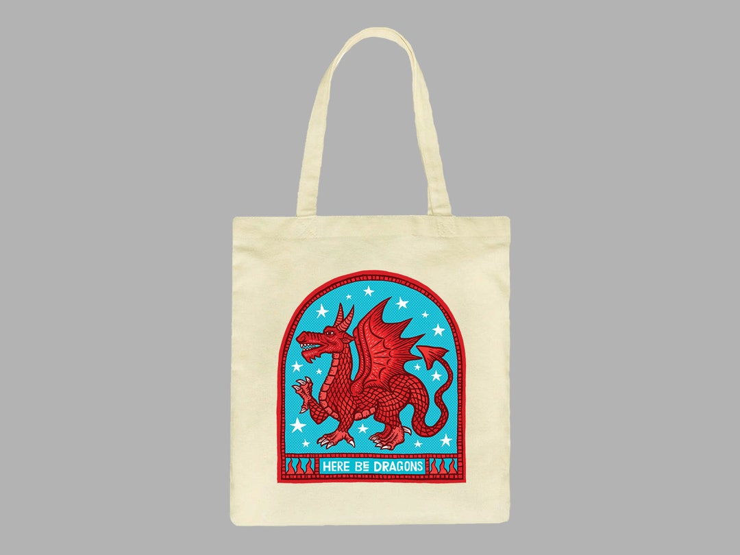 Red Dragon Tote Bag by Matt Willis the Folk Lore Box the Folklore Box ...