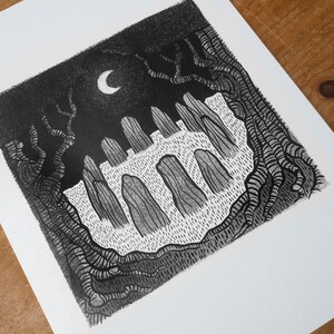 Henge Moon Circle A4 Print by Matt Willis ~ the Folklore Box ...