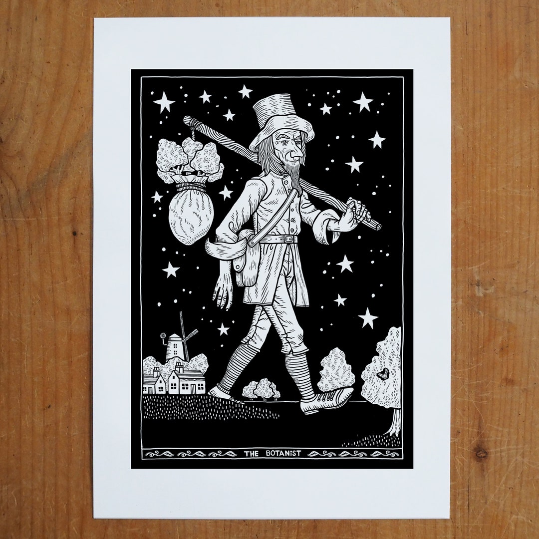 The Botanist A4 Print by Matt Willis - Man of the Countryside ...