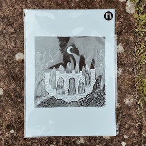 Henge Moon Circle A4 Print by Matt Willis ~ the Folklore Box ...