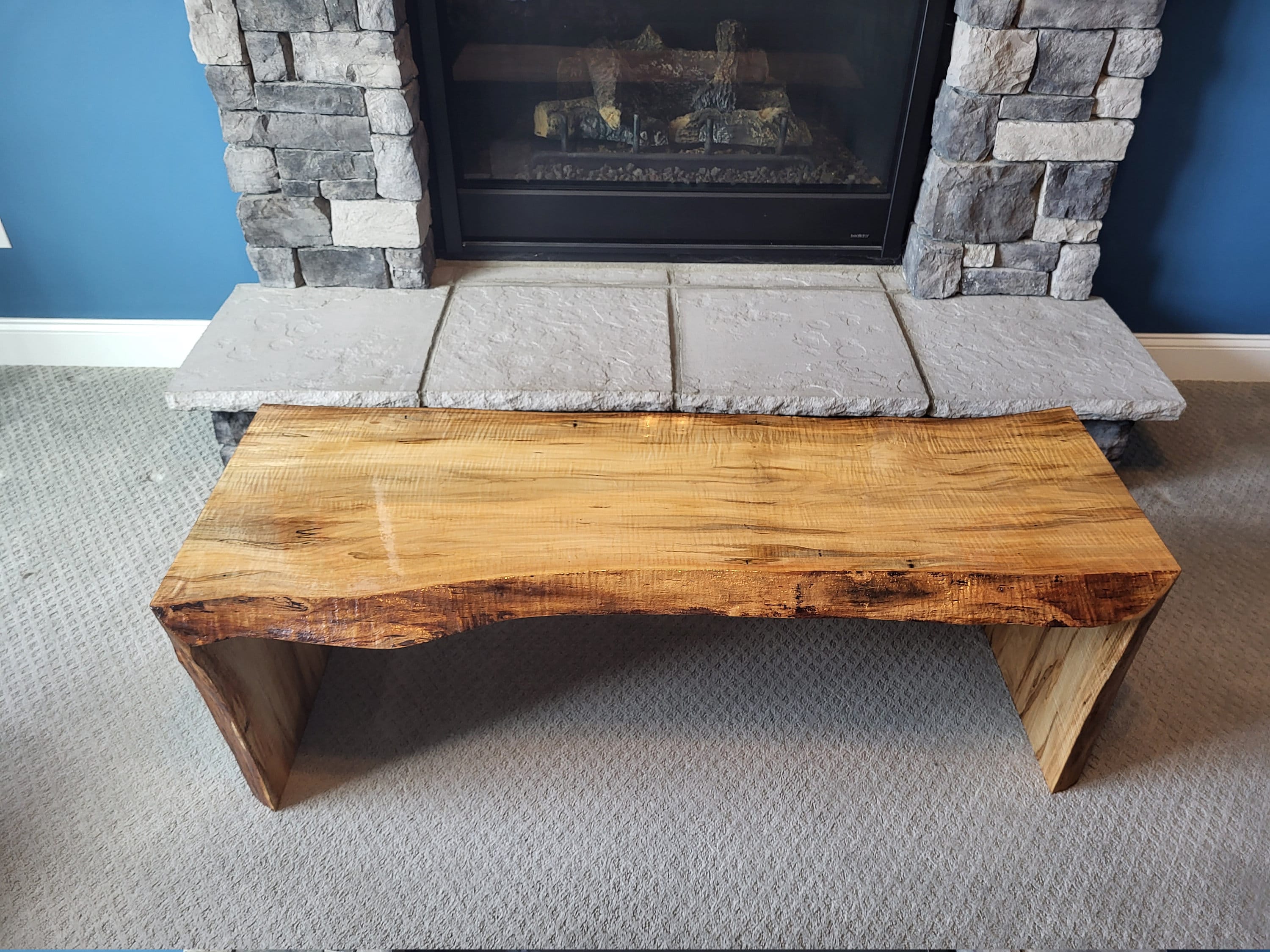 Live Edge Waterfall Coffee Table or Bench - Etsy