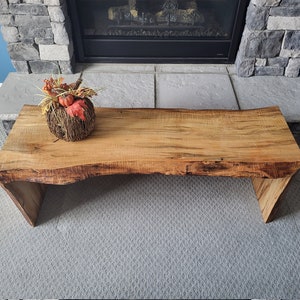 Live Edge Waterfall Coffee Table or Bench - Etsy
