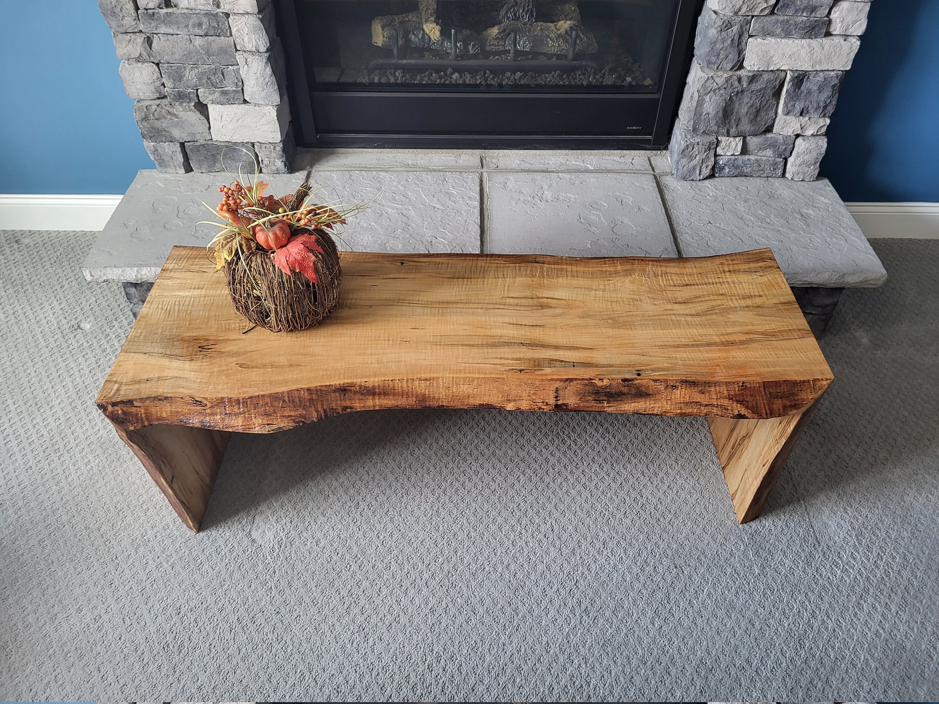 Live Edge Waterfall Coffee Table or Bench - Etsy