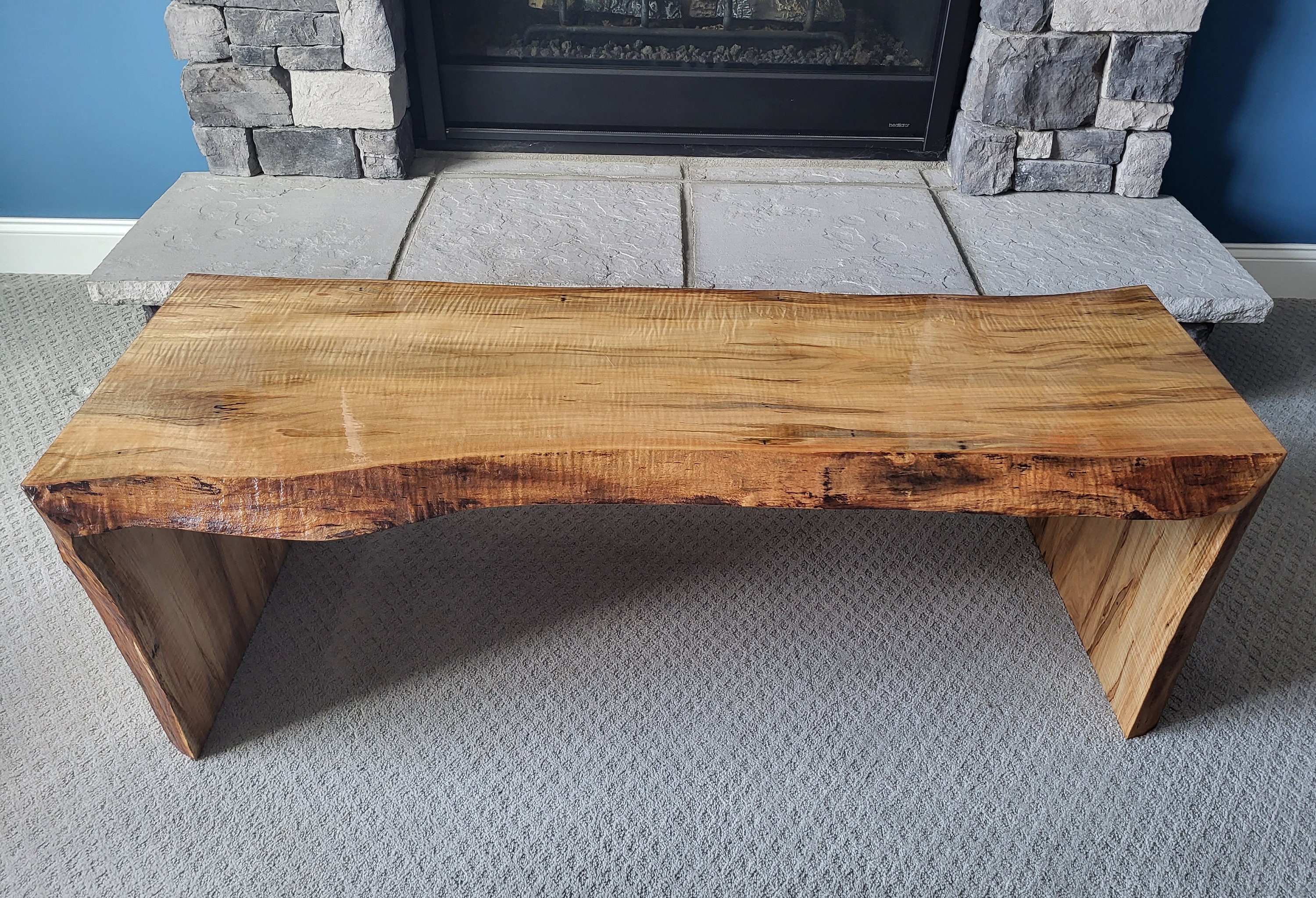 Live Edge Waterfall Coffee Table or Bench - Etsy