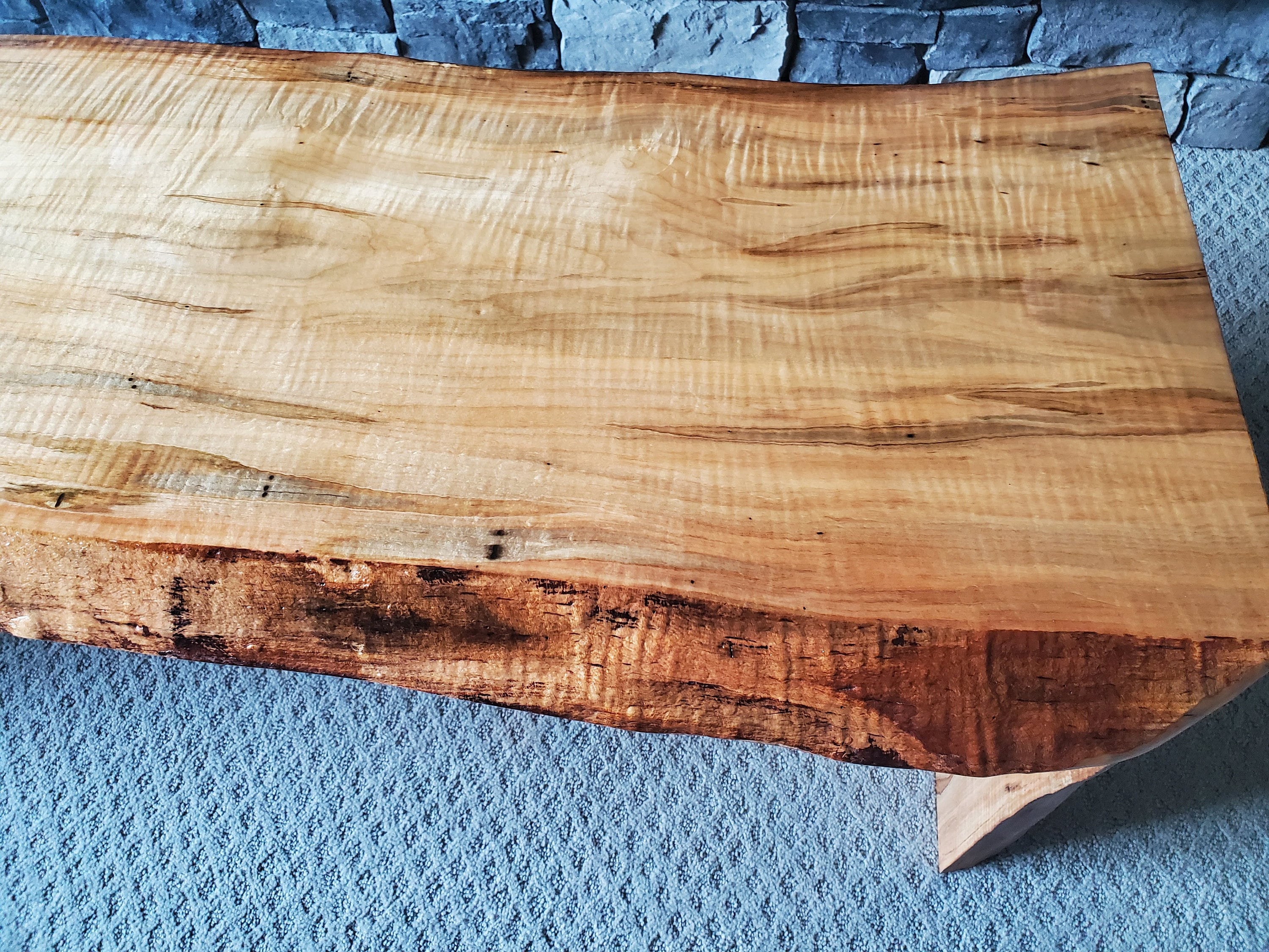 Live Edge Waterfall Coffee Table or Bench - Etsy